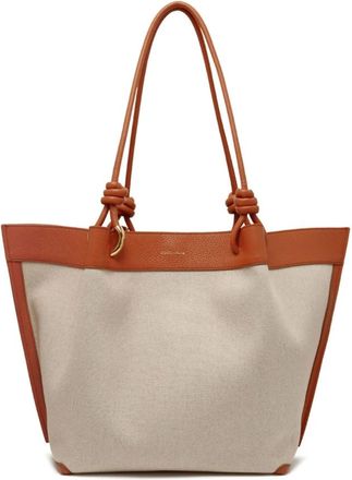 Coccinelle Femme, Sacs, Beige, Taille: ONE Size Natural and Crab Canvas Tote Bag