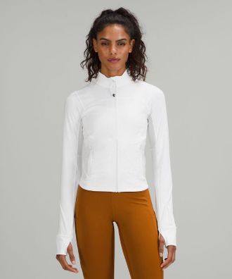 lululemon Leichte Laufjacke mit UV-Schutz f&uuml;r Frauen - Gr&ouml;&szlig;e 12 in White