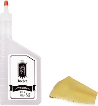 Bacher Schneidebrett &Ouml;l 200ml - Holz&ouml;l Lebensmittelecht - Mineral&ouml;l f&uuml;r Nat&uuml;rliche Holzpflege - Pflege&ouml;l Hackbretter aus Holz und Bambus, Arbeitsplatten, Hol