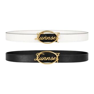 Twinset unisex, Accessoires, Noir, Taille: S Ceinture en cuir double face