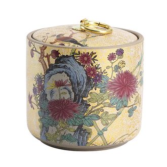 Hemoton Vintage Teedose Keramik Vorratsdose Zuckerdose Kaffedose mit Deckel Keksdose Gewürzdose Keramikdose Aufbewahrungsdose Vorratsbehälter für Lose Tee Gew