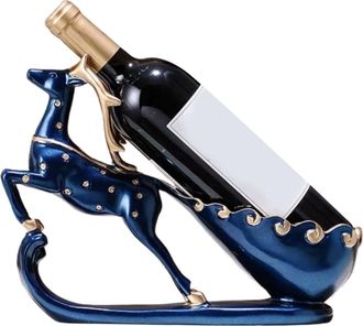 Generic Hirsch Weinflaschenhalter - Rentier zieht einen Wagen Einzelweinflasche Tischdekoration, f&uuml;gt sich zu Ihrer festlichen Umgebung hinzu Harz Hirsch Stat