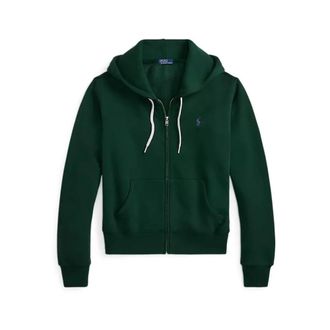 Polo Ralph Lauren Femme, Sweatshirts et sweats &agrave; capuche, Vert, Taille: 34 FR Sweat &agrave; capuche zipp&eacute;