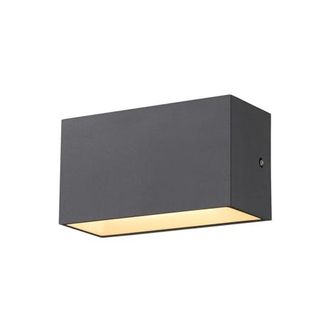 SLV Wandaufbauleuchte SITRA M UP/DOWN / Beleuchtung für Wände, Wege, Eingänge, LED Spot außen, Aufbau-Leuchte Outdoor, Gartenlampe / IP44 14W 1700lm 3000/