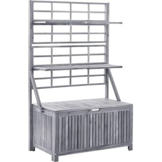 vidaXL Aufbewahrungstruhe mit Rankgitter 99x55x160cm Massivholz Akazie - Vidaxl