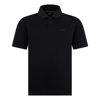 HUGO BOSS Homme, Tops, Noir, Taille: XL Polo en coton piqu&eacute; imprim&eacute;