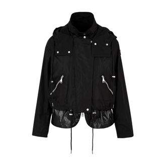 Add Schwarzer Mantel mit Rei&szlig;verschluss und verstellbarer Taille - - Jackets - Damen - Schwarzk - M