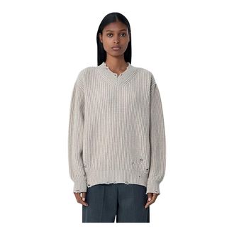 Maison Margiela Distressed Sweater - - Knitwear - Damen - Beige - S