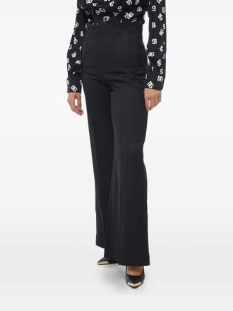 Chlo&eacute; pantalon palazzo &agrave; boutons d&eacute;coratifs - Noir