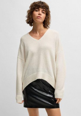 HUGO BOSS Strickpullover Fondella Premium Damenmode mit &uuml;berschnittenen Schultern