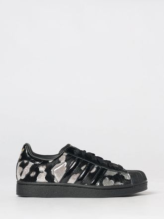 adidas Superstar II Sneaker aus Leder und Ponyfell mit Animal-Print