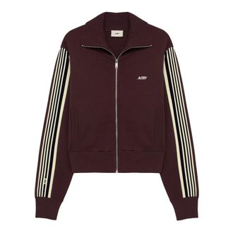 Autry Veste Tricot&eacute;e Viscose Fermeture &Eacute;clair Int&eacute;grale - Femme - Sweatshirts et sweats &agrave; capuche - Brun - Taille: 38 FR