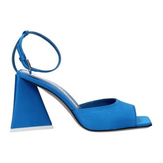 The Attico Blaue Satin Stiletto Absatz Sandalen - - Shoes - Damen - Blau - 36 EU