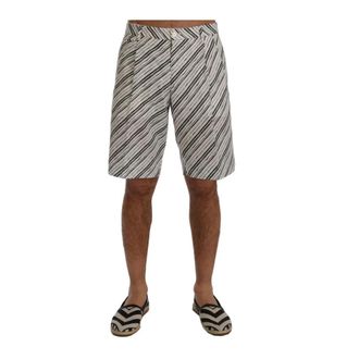 Dolce & Gabbana Gestreifte Casual Shorts mit Logo-Details - - Shorts - Herren - Grau - XS