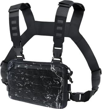 Generic Sac de poitrine de sport - Sac utilitaire dext&eacute;rieur - Gilet de transport multi-poches | Organiseur de mat&eacute;riel de randonn&eacute;e r&eacute;glable et de chasse, po