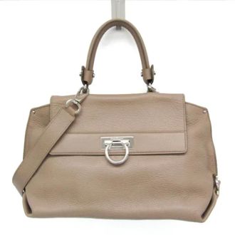 Ferragamo Pre-owned Cuir sacs-main - Femme - Pre-owned - Rose - Taille: ONE Size