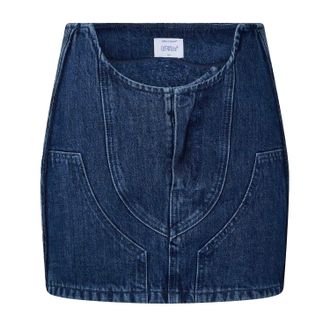 Off-white Off White - Minirock f&uuml;r Damen, Denim (Blau)