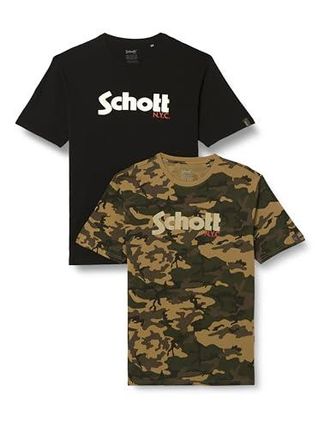 Schott NYC Homme Tspklogo T-Shirt, Multicolore, 3XL EU