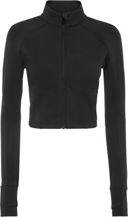 Plein Sport Cropped-Sweatshirt mit Reißverschluss - Schwarz