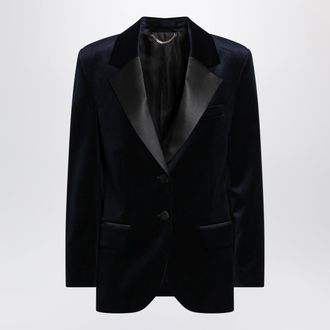Victoria Beckham Midnight blue tailored single-breasted jacket