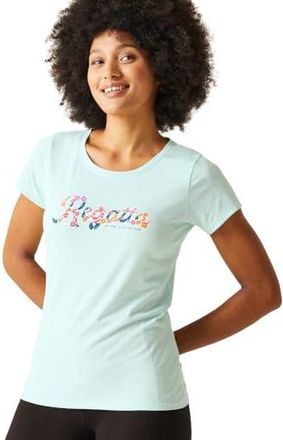 Regatta Breezed IV T-shirt à manches courtes en coton pour femme Bleu turquoise, Aqua décoloré