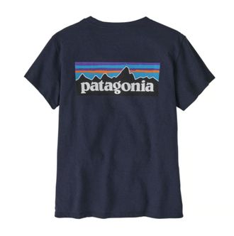 Patagonia Ws P-6 Logo Responsibili-Tee L New Navy