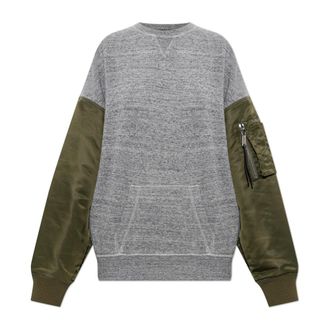 Dsquared2 Sweatshirt aus Patchwork-Stoff - - Sweatshirts & Hoodies - Damen - Grau - XS