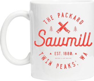 Generic The Packard Sawmill, Twin Peaks Wiederverwendbare Tasse aus wei&szlig;em Glas f&uuml;r Tee und Kaffee Coffe Cup