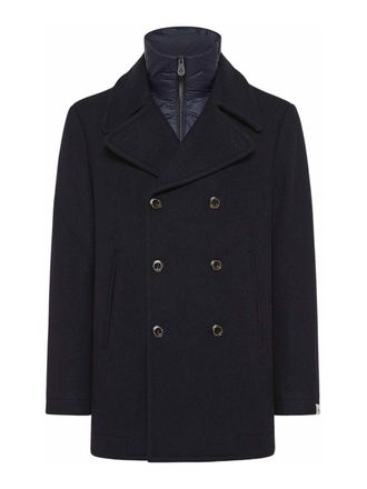 Peuterey Manteau Au Genou - Bleu