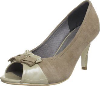 Andrea Conti Damen 0595477 Peep-Toe, Beige (beige 003)