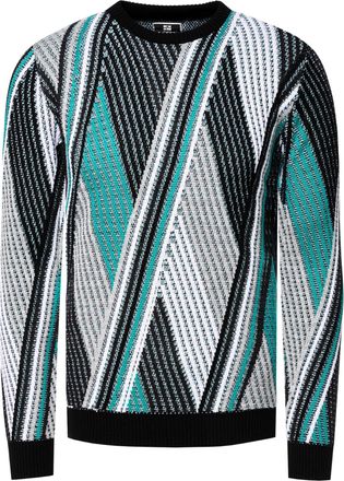 Rusty Neal Colorblock Strick Pullover Herren Feinstrick Pulli Casual Fit Streetwear Stretch S M L XL XXL 3XL 443, Farbe:Gr&uuml;n, Gr&ouml;&szlig;e S-3XL:XXL