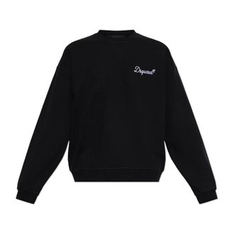 Dsquared2 Sweatshirt mit lockerem Schnitt und Logo - - Sweatshirts & Hoodies - Herren - Schwarzk - S