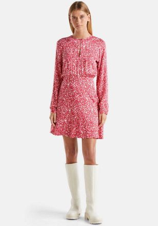 Benetton Minikleid mit Herzen-Alloverprint