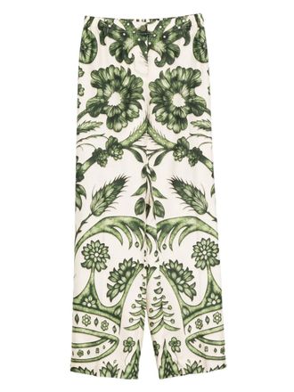 F.R.S. For Restless Sleepers pantalon en soie à fleurs - Vert