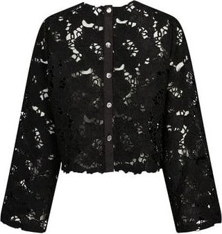 Vila Top &agrave; manches longues en dentelle