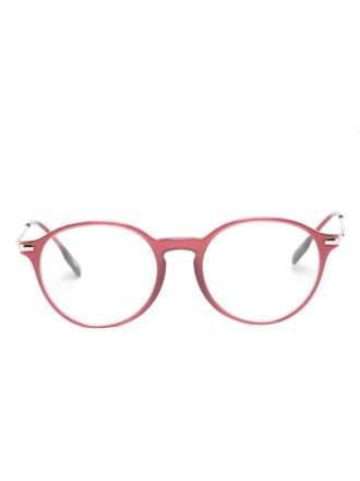 Burberry lunettes de vue &agrave; monture ronde - Rouge