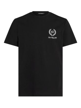 Karl Lagerfeld t-shirt à logo brodé - Noir