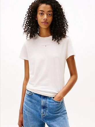Tommy Hilfiger T-shirt à col ras-du-cou et logo linéaire