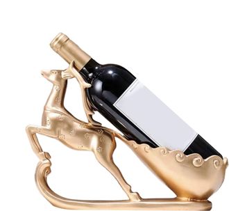 Generic Weinflaschenhalter Rentier - Verbesserte Qualität Halter Mehrzweck Ständer - Vintage Harz Weinständer für Weihnachtstischdekoration