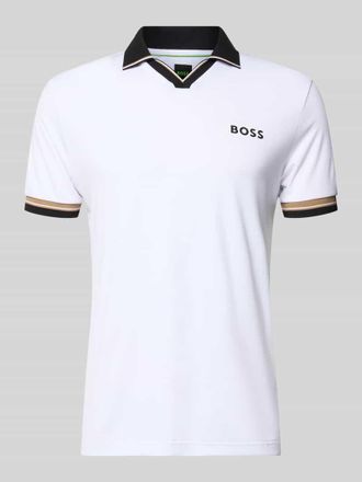 HUGO BOSS Slim Fit Poloshirt mit Label Print Modell PL_TOC SERVE 2