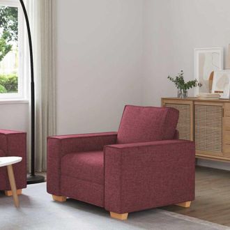 vidaXL Canap&eacute; Fauteuil Rouge Vin 60 cm Tissu Vidaxl