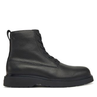 Calvin Klein Schn&uuml;rschuhe Calvin Klein Combat Ess Lace Up Zip Boot Lth YM0YM01373 Schwarz