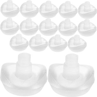 DOITOOL 16 Stück Teiliges Möbelgleiter Transparente Stuhlbeinschoner aus Dickem PVC Geräuschdämpfende rutschfeste Bodenschoner für Stühle Sofas und Tische Ein