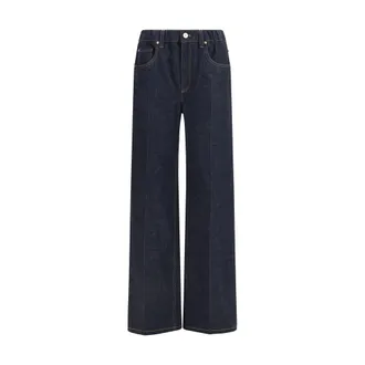 Brunello Cucinelli Cotton Palazzo Denim Jeans - Navy