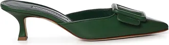 Manolo Blahnik Mules - Gr&uuml;n