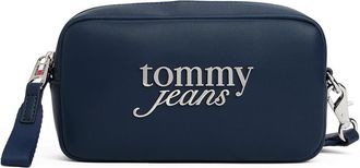 Tommy Jeans Damen Tjw Bold Script Camera Bag Aw0aw17897 Umh&auml;ngetasche, Blue (Dark Night Navy)