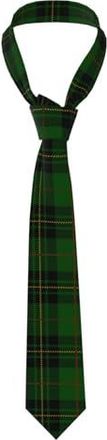 Generic Cravate Pour Homme Tartan &Eacute;cossais Vert Et Noir Classique Necktie &Eacute;l&eacute;gant Cravate Pour Hommes Pour Affaires Mariage &Eacute;v&eacute;nements
