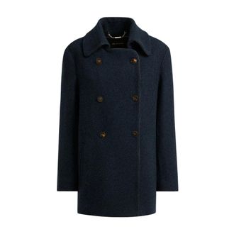 Kiton Manteau en cachemire &agrave; double boutonnage - Femme - Manteaux - Bleu - Taille: 40 FR