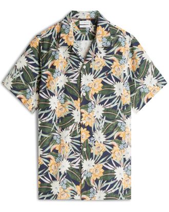 Tommy Hilfiger Kurzarmhemd mit floralem Print und Lyocell-Anteil, Regular Fit in