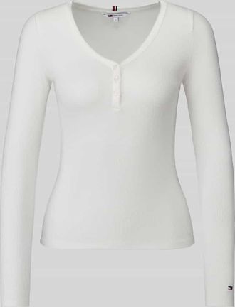 Tommy Jeans Longsleeve mit Henley-Ausschnitt